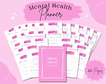 Mental Health Journal, Printable Mental Health Planner, Anxiety Mood ...