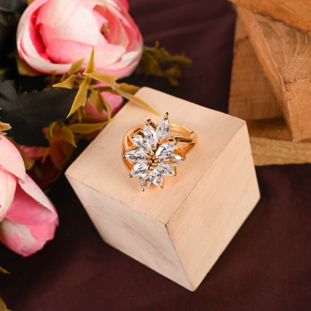 Beautiful Brass Engagement Ring for Women,anniversary Gift, Statement ...