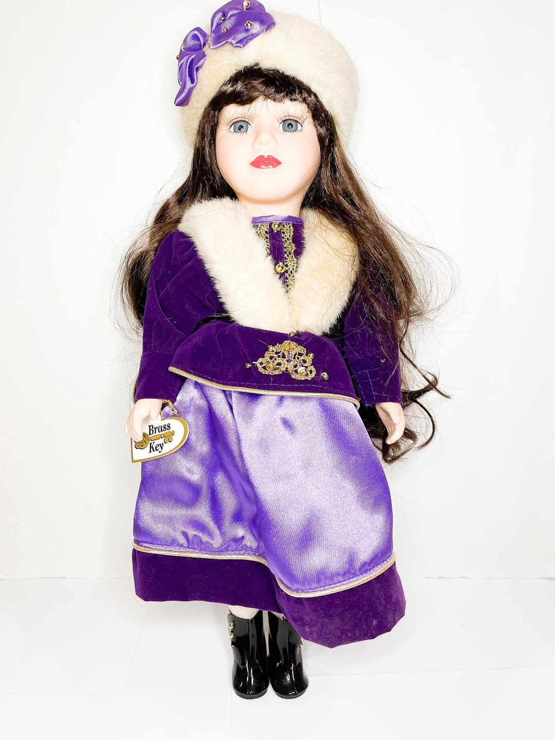 Porcelain Brass Key Holiday Doll - Etsy