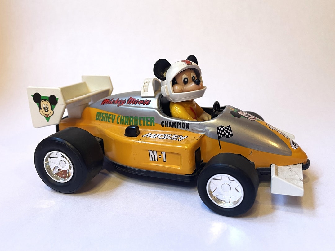 Vintage MICKEY MOUSE Pull Back Friction Race Car 1988 Masudaya Japan - Etsy