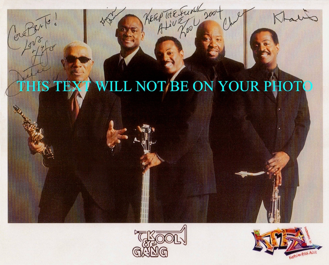 Kool and the Gang Group Band Signed Autographed 8x10 Studio Promo ...