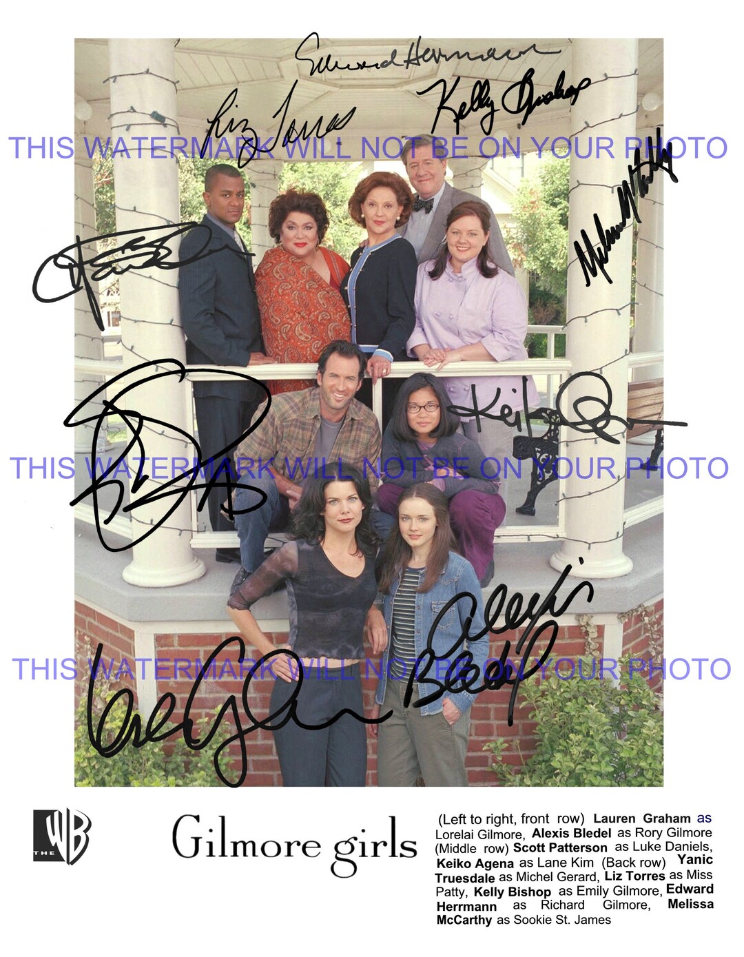 The GILMORE GIRLS Full Cast Lauren Graham Alexis Bledel Scott Yanic ...