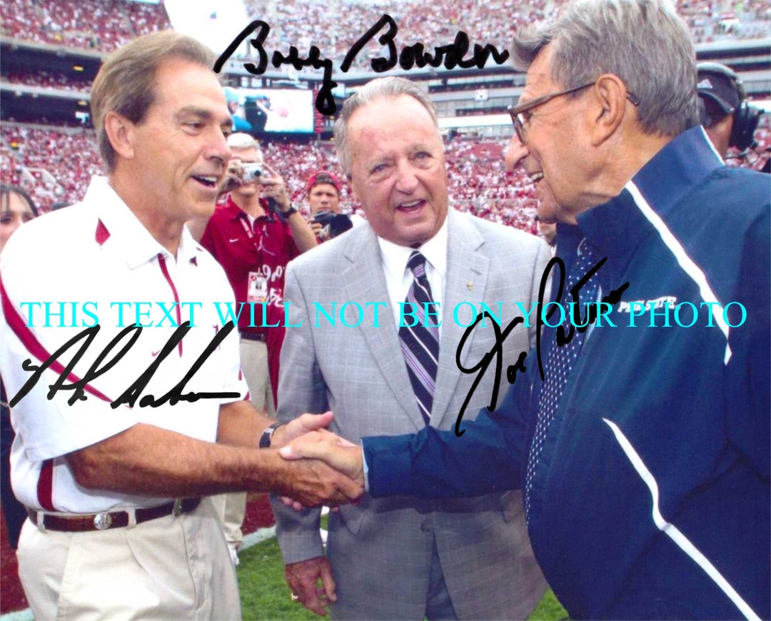 Bobby Bowden Joe Paterno and Nick Saban FSU Penn State Alabama Amazing ...