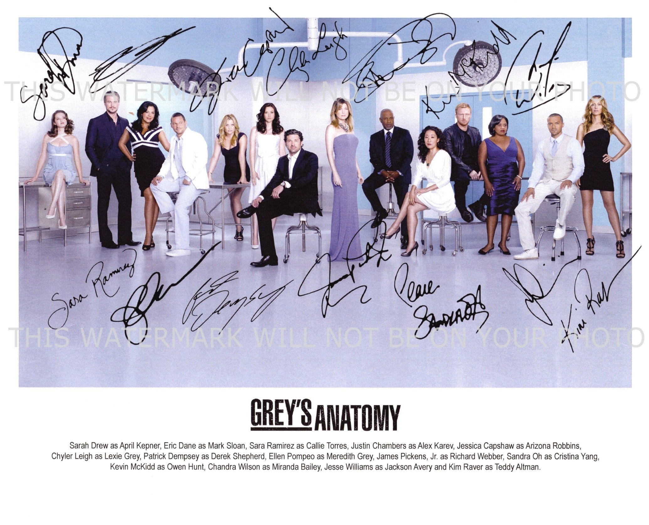 GREY'S ANATOMY Full Cast Patrick Dempsey Ellen Pompeo Meredith Grey Kim ...