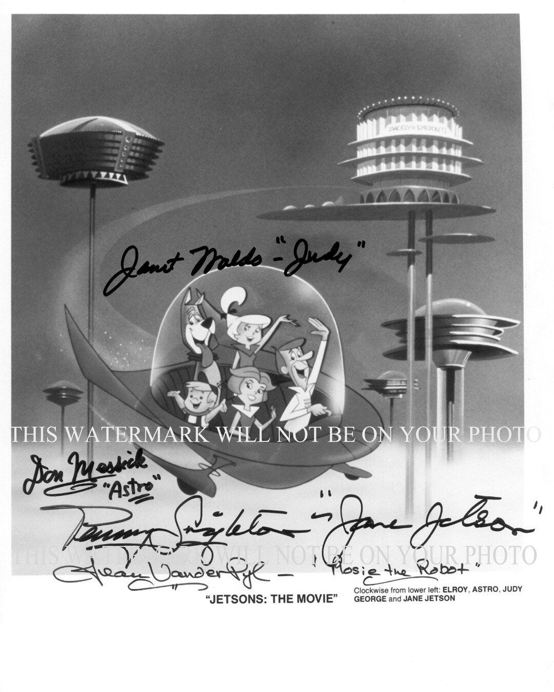 THE JETSONS Tv Show Cartoon Cast Signed Autograph Autographed 8x10 ...