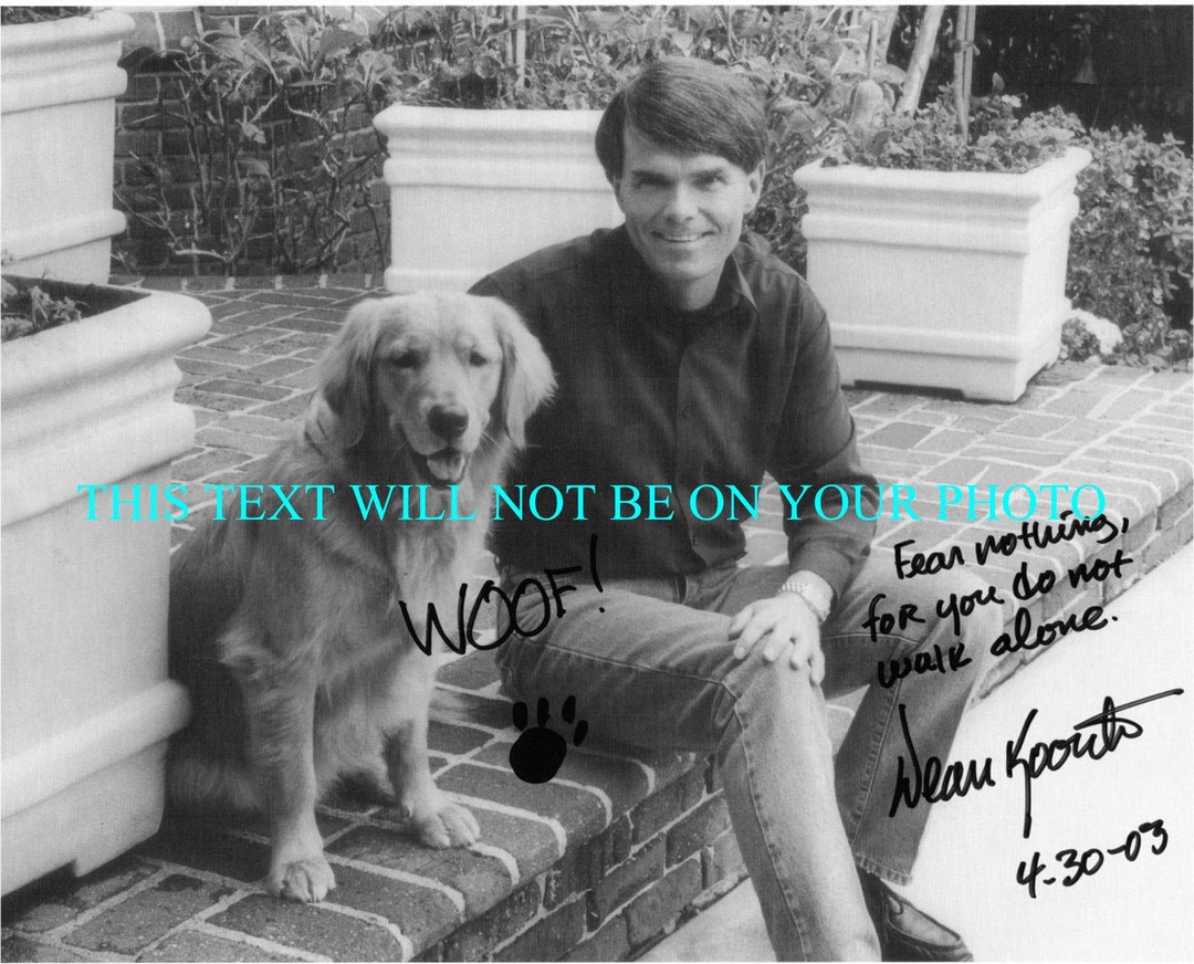 DEAN KOONTZ Incredible Suspense Author With His Dog Trixie Signed ...