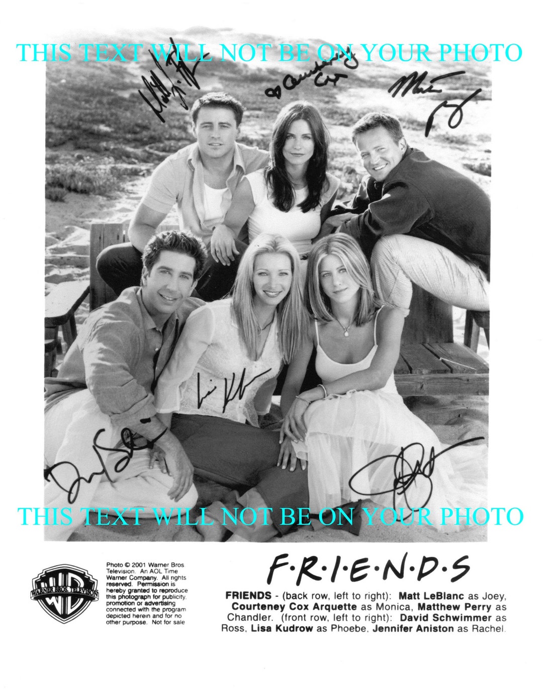 FRIENDS CAST Courteney Cox Jennifer Aniston Lisa Kudrow Matthew Perry ...