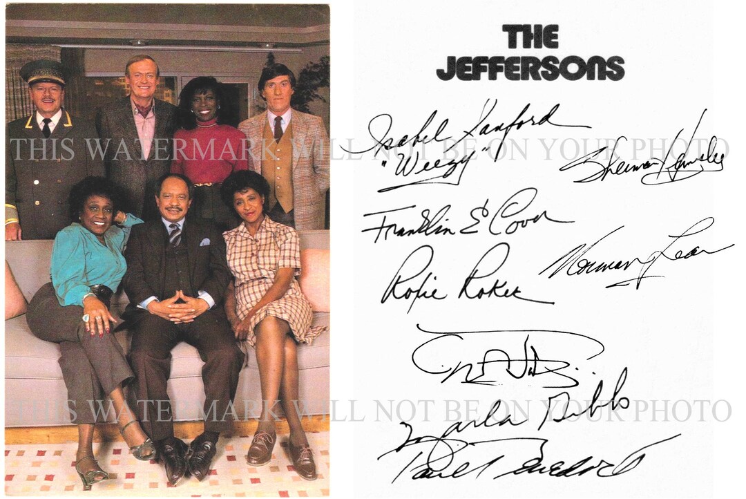 THE JEFFERSONS Cast Norman Lear Sherman Hemsley Isabel Sanford + Signed ...