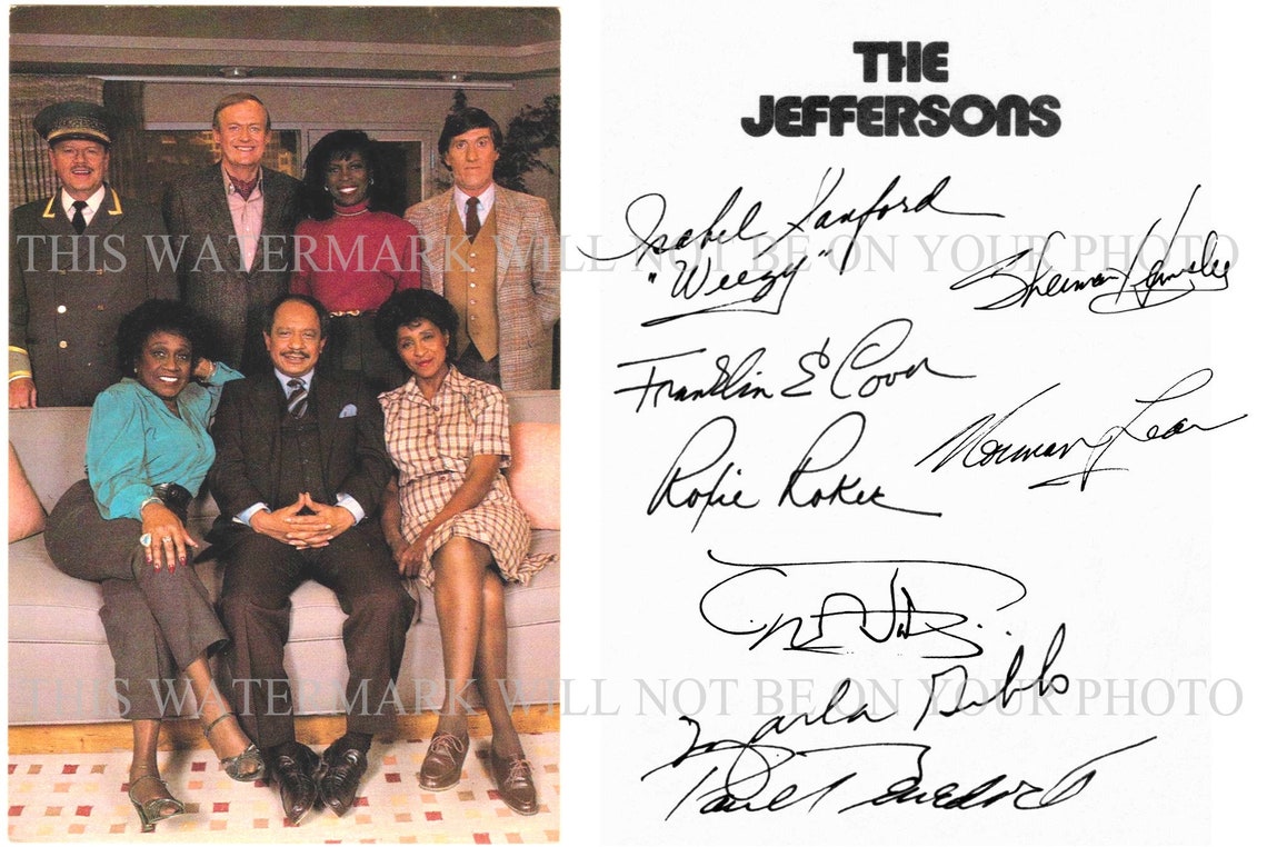 THE JEFFERSONS Cast Norman Lear Sherman Hemsley Isabel Sanford - Etsy