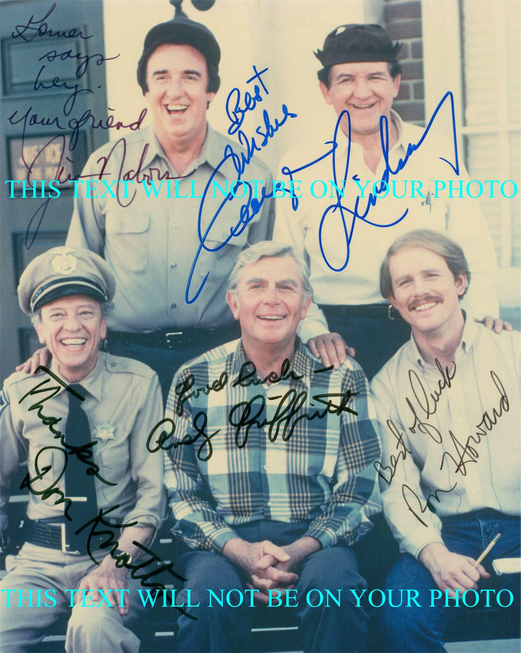 The ANDY GRIFFITH Show Cast Don Knotts Ron Howard George Lindsey and ...