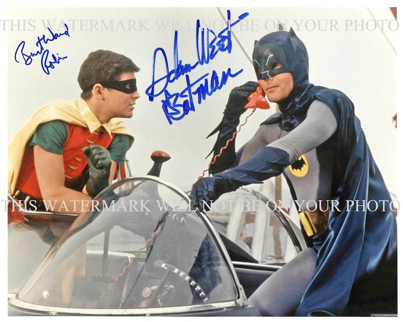 BATMAN TV Show Cast Adam West and Burt Ward Robin Signed Autograph Autographed 8x10 Reprint ...
