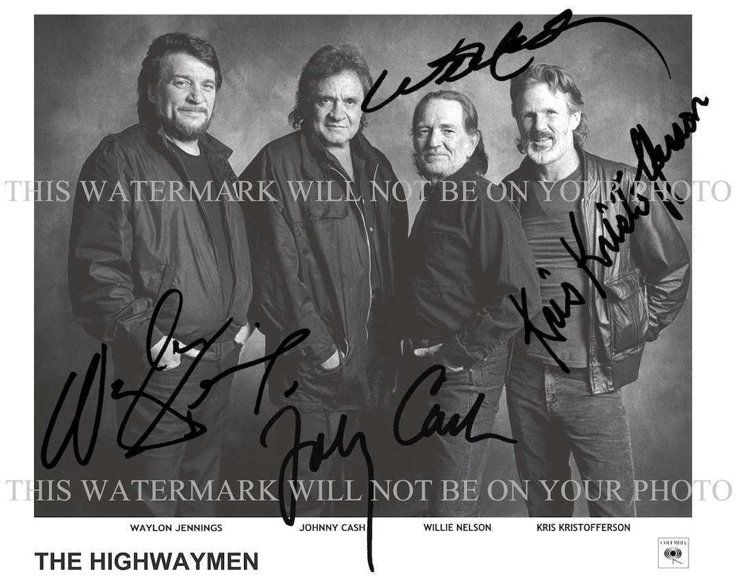 THE HIGHWAYMEN Group Waylon Jennings Johnny Cash Kris Kristofferson ...