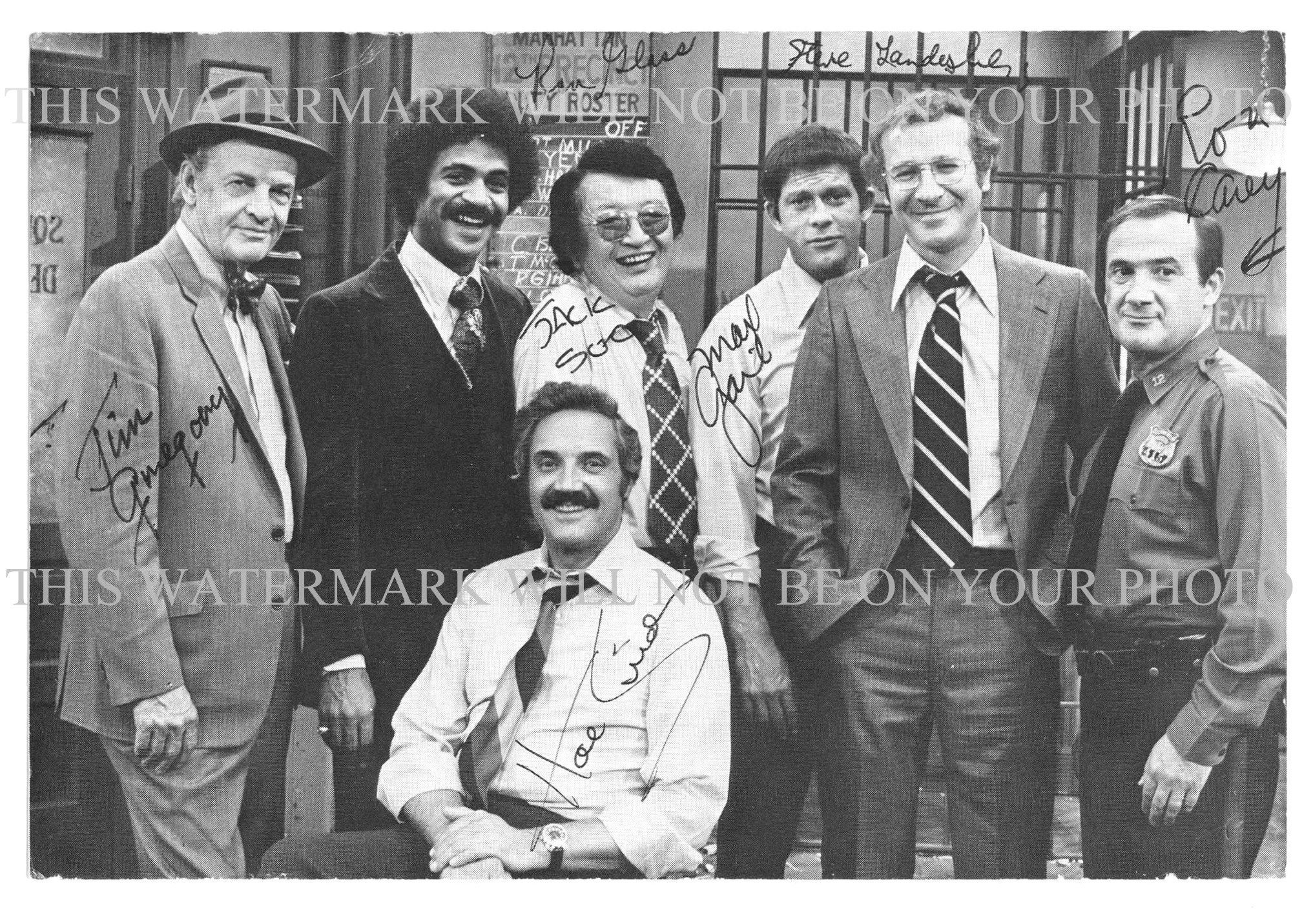 BARNEY MILLER Cast Hal Linden Ron Glass Max Gail Ron Carey Steve ...