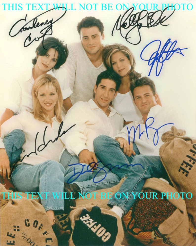 FRIENDS CAST All6 Courteney Cox Jennifer Aniston Lisa Kudrow Matthew ...