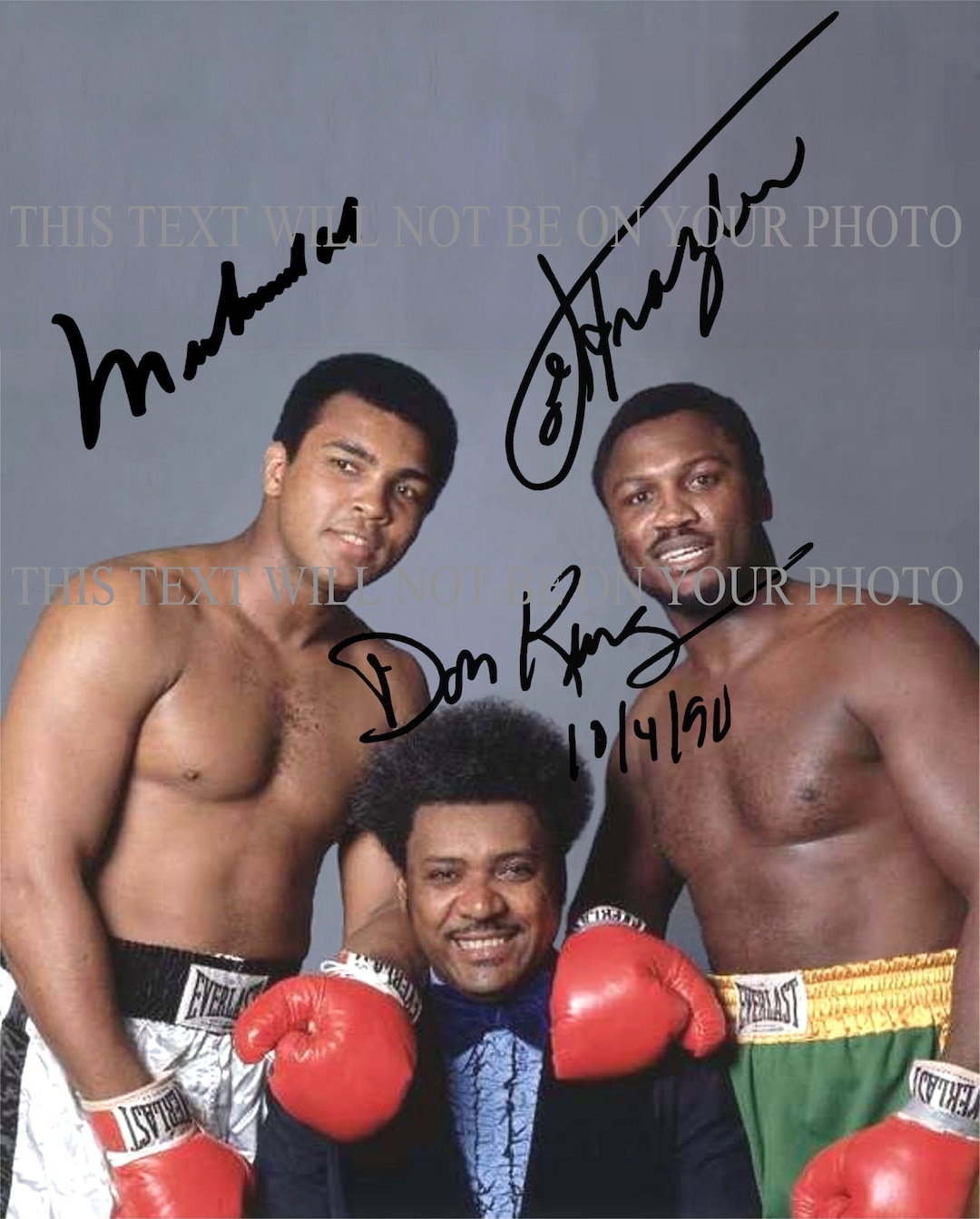 Muhammad Ali Joe Frazier and Don King Signed Autograph Autographed 8x10 ...