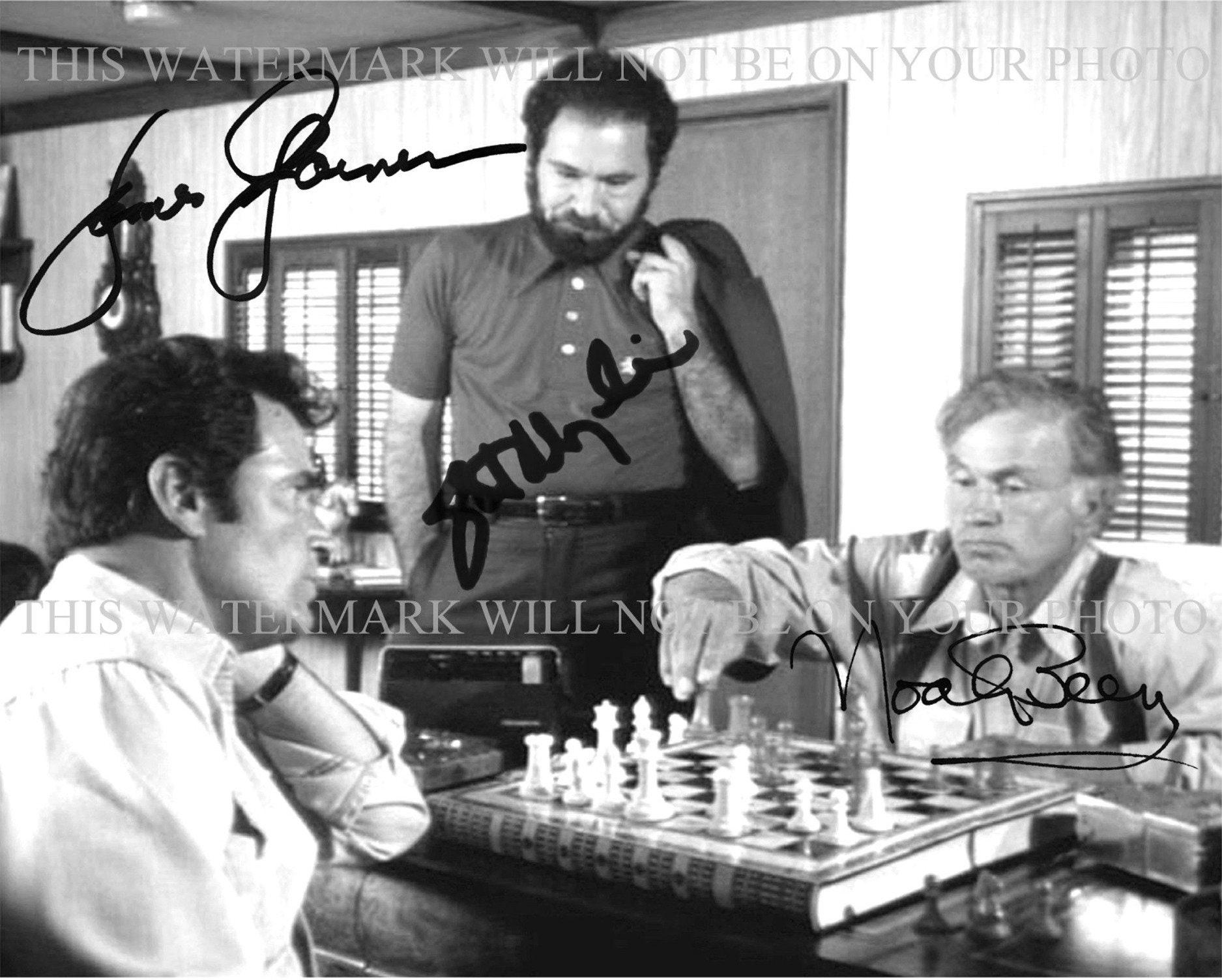 The ROCKFORD FILES Cast James Garner Stuart Margolin & Noah Beery Signed Autograph Autographed ...