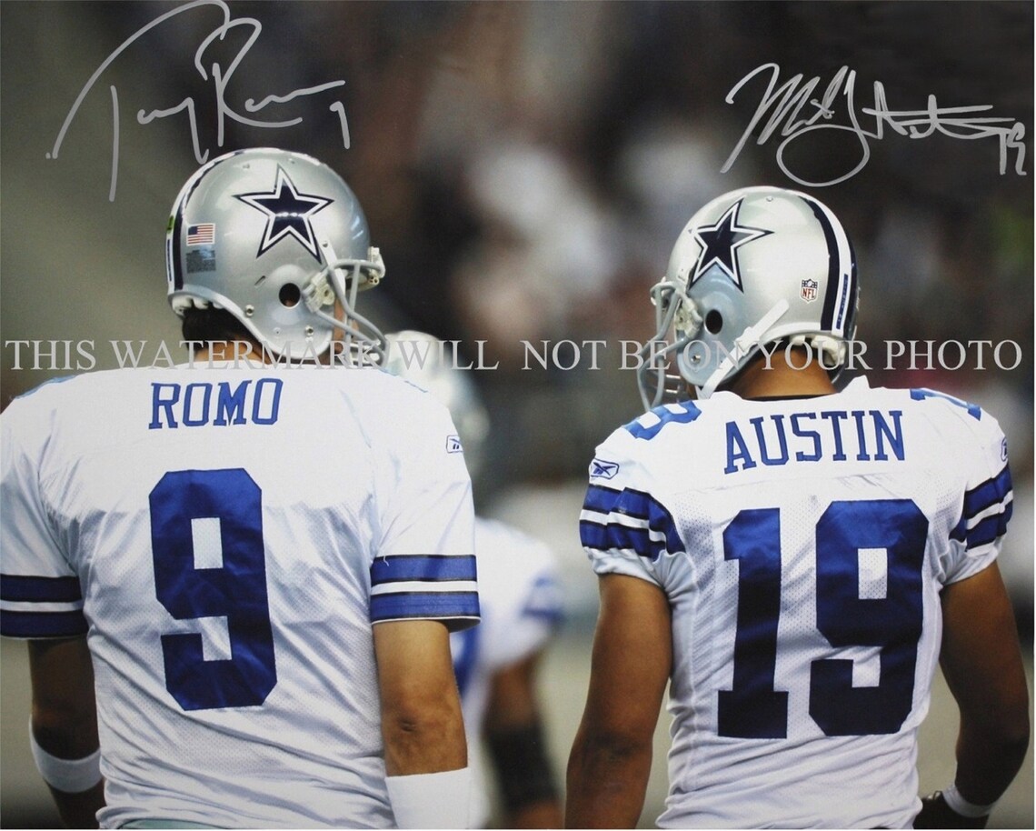 Tony Romo and Miles Austin Signed Autograph Autographed 8x10 Photo ...