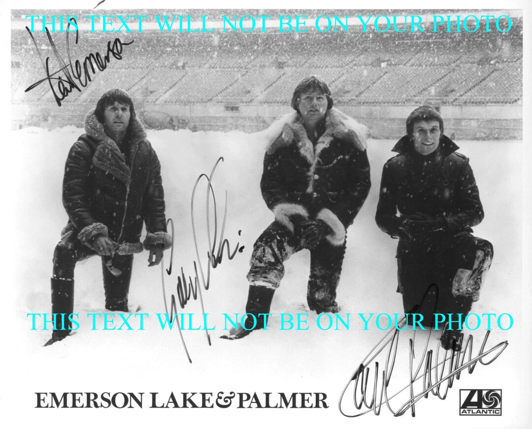 Emerson Lake & Palmer Group Band Signed Autograph Autographed 8x10 ...