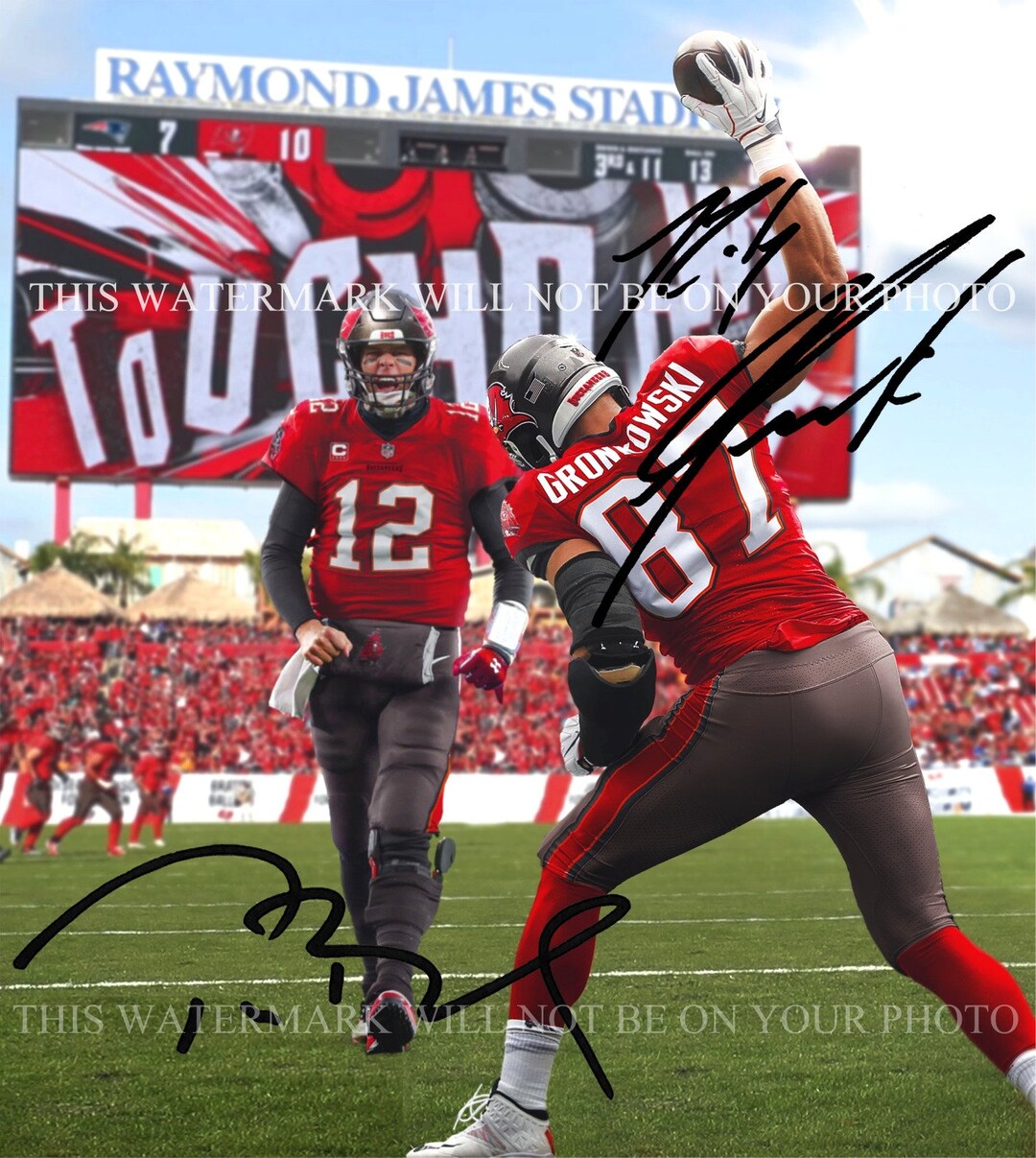 Tom Brady and Rob Gronkowski Signed Autograph Autographed 8x10 Photo ...