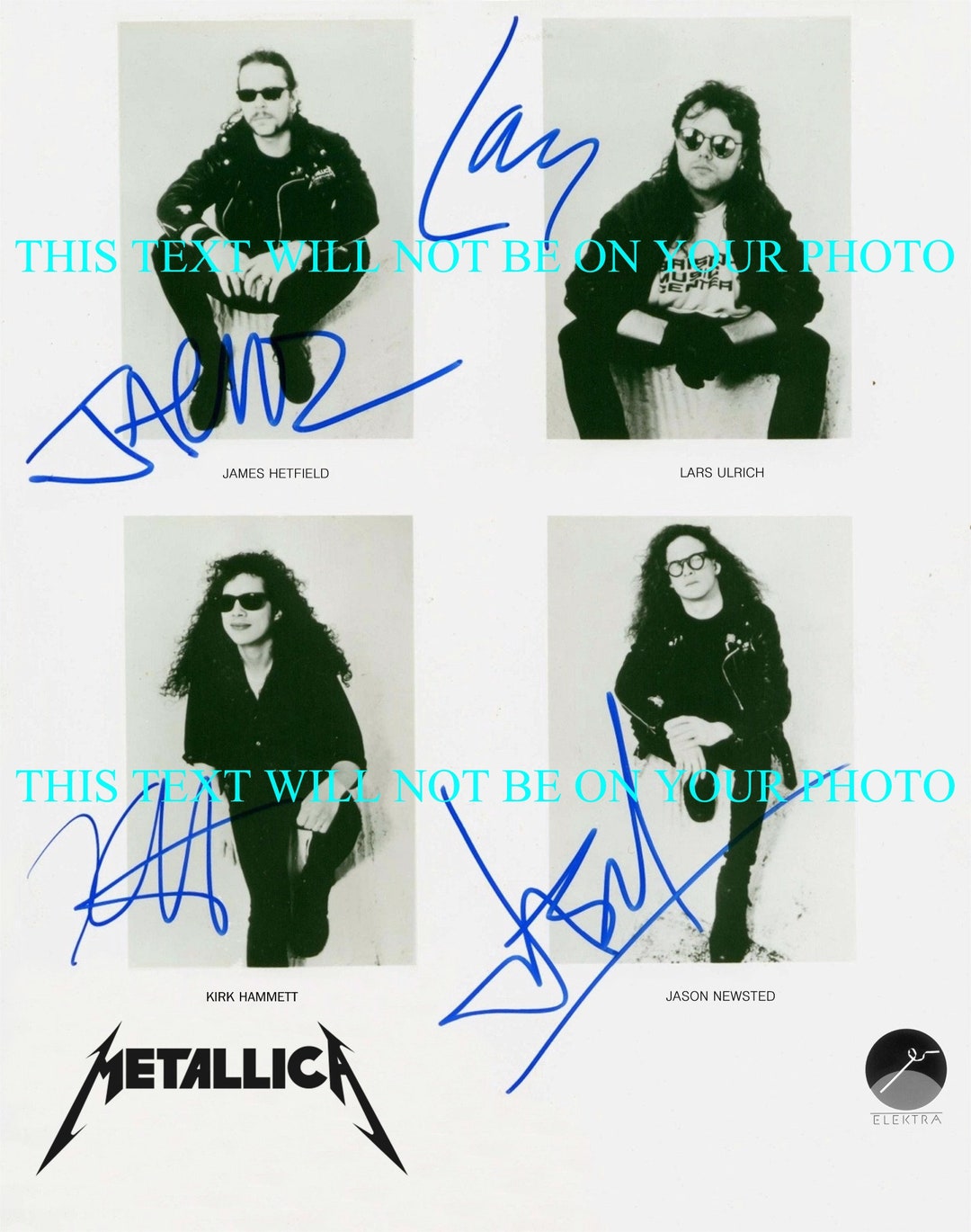METALLICA BAND Heavy Metal Lars Ulrich + Signed Autograph Autographed ...