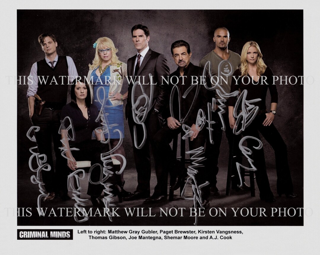 CRIMINAL MINDS Cast All 7 Signed Autograph Autographed 8x10 Reprint ...