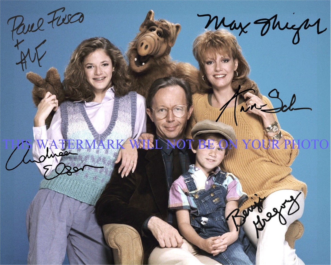 Alf Tv Show Cast Paul Fusco Max Wright Andrea Elson Anne Schedeen Benji