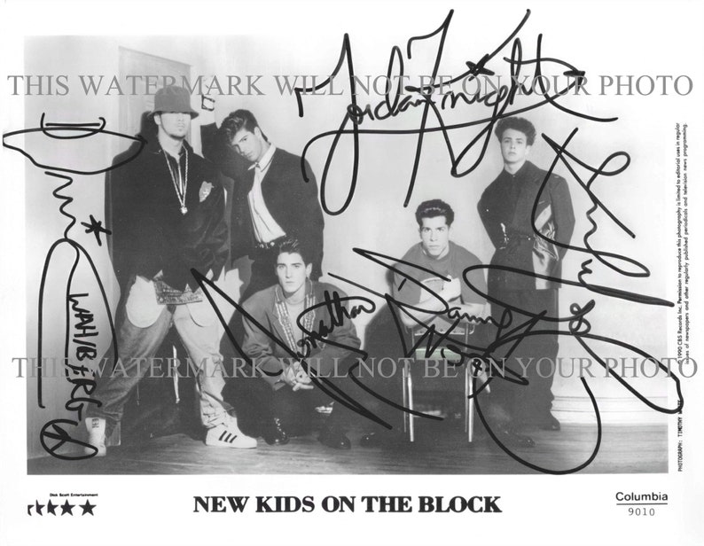 The New Kids on the Block Group Band Donnie Wahlberg + Signed Autograph ...