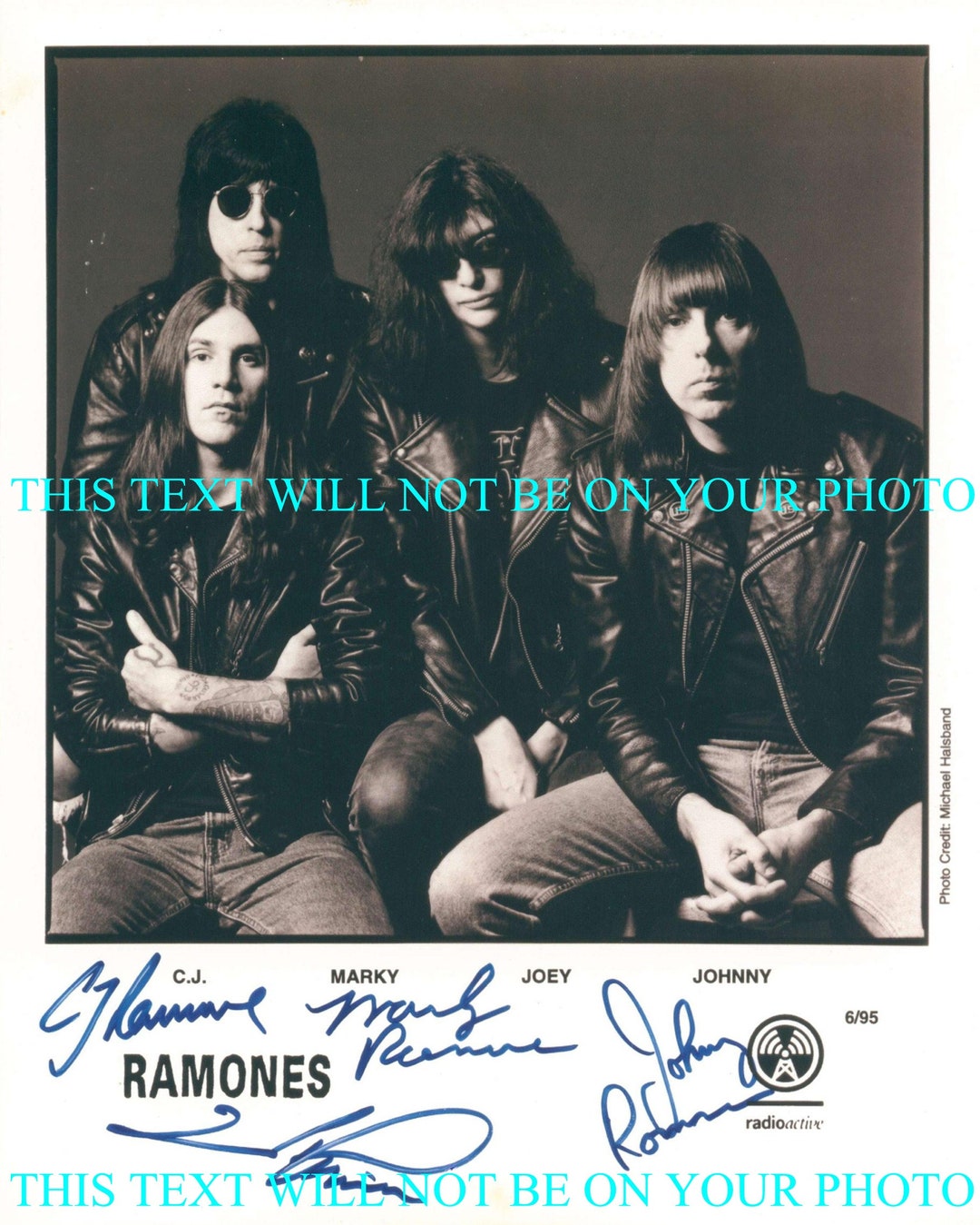 THE RAMONES Group Marky Joey Johnny and C.J. CJ Signed Autograph Autographed 8x10 Reprint Photo ...