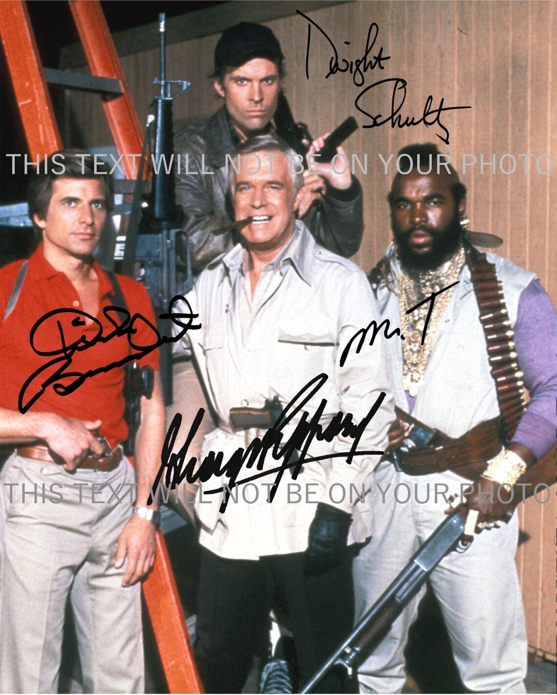 The A-TEAM TV Show Cast Signed Autograph Autographed 8x10 Reprint Photo ...