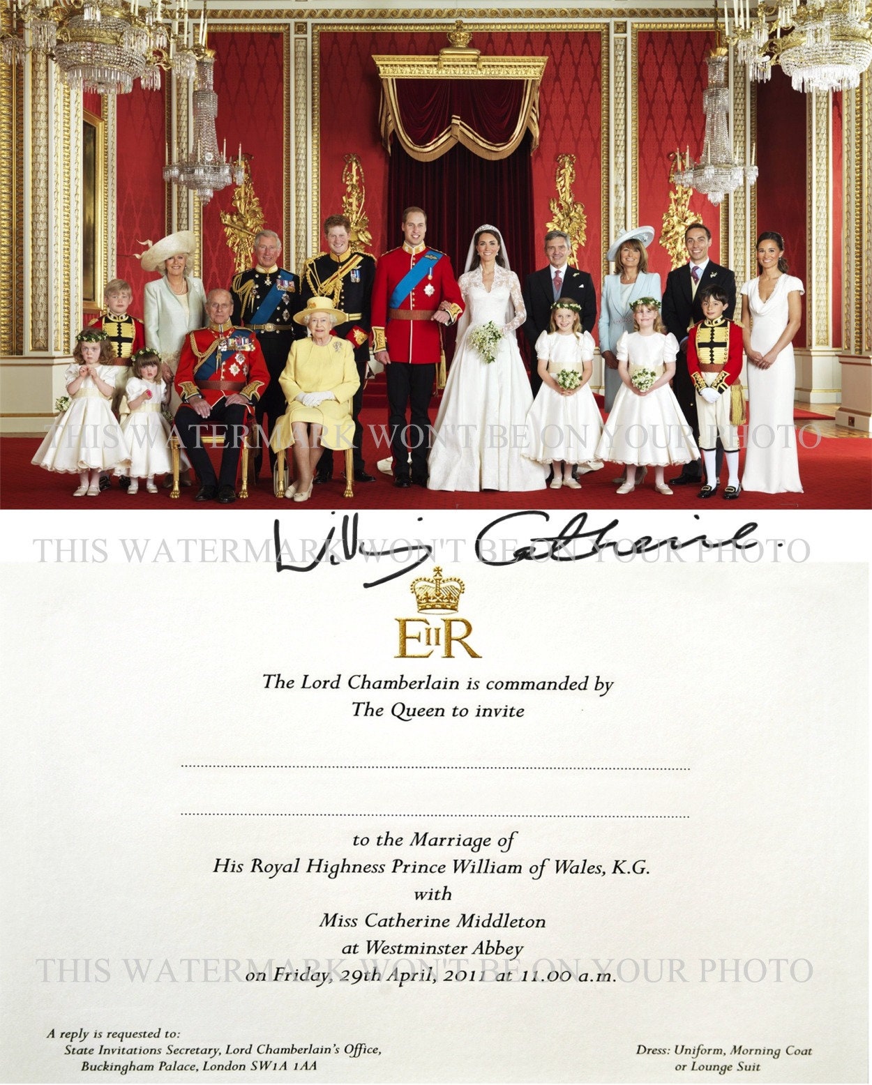 Catherine Kate Middleton and Prince William Royal Wedding 8x10 Photo ...