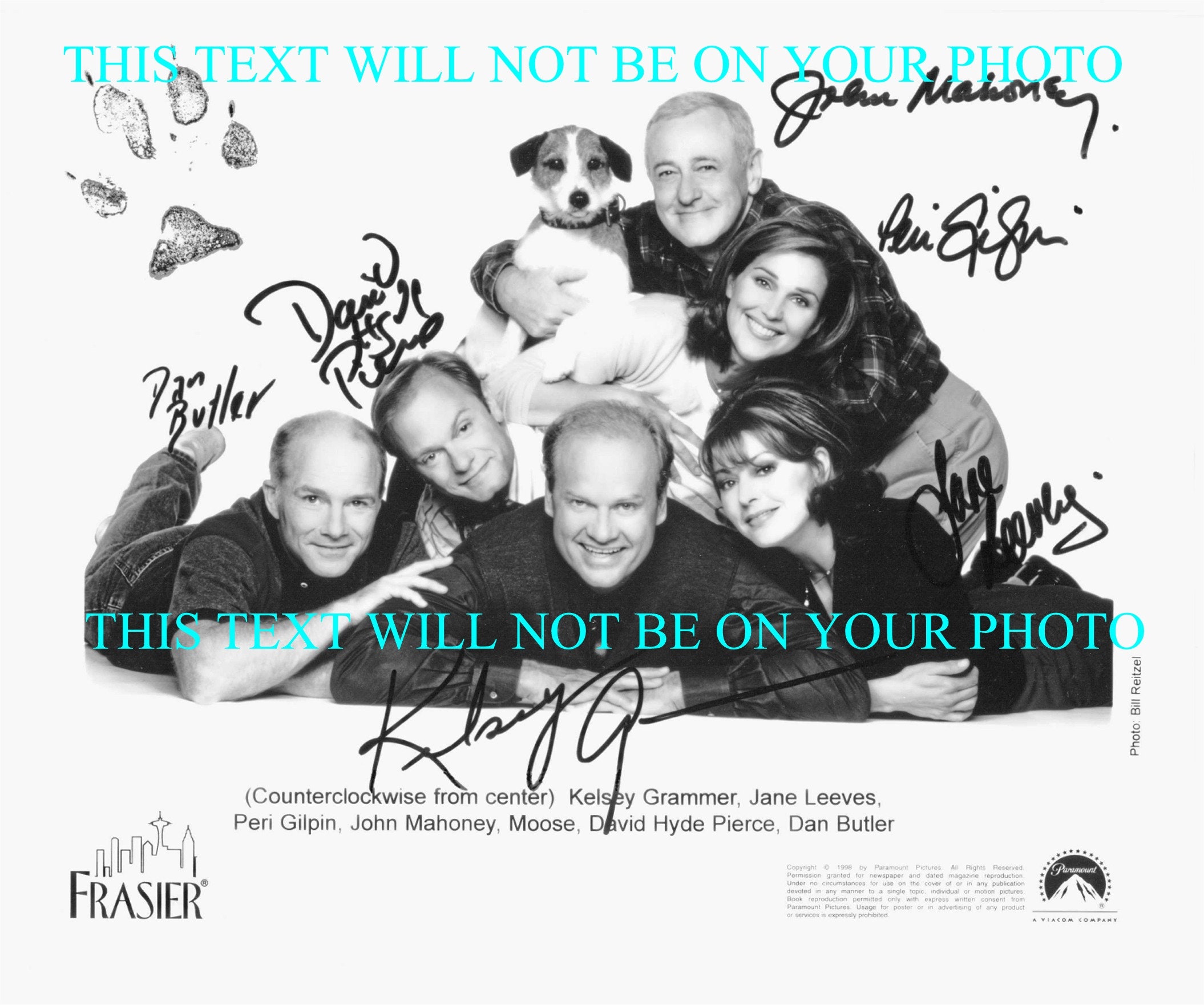 FRASIER CAST Kelsey Grammer Jane Leeves John Mahoney Peri Gilpin David ...