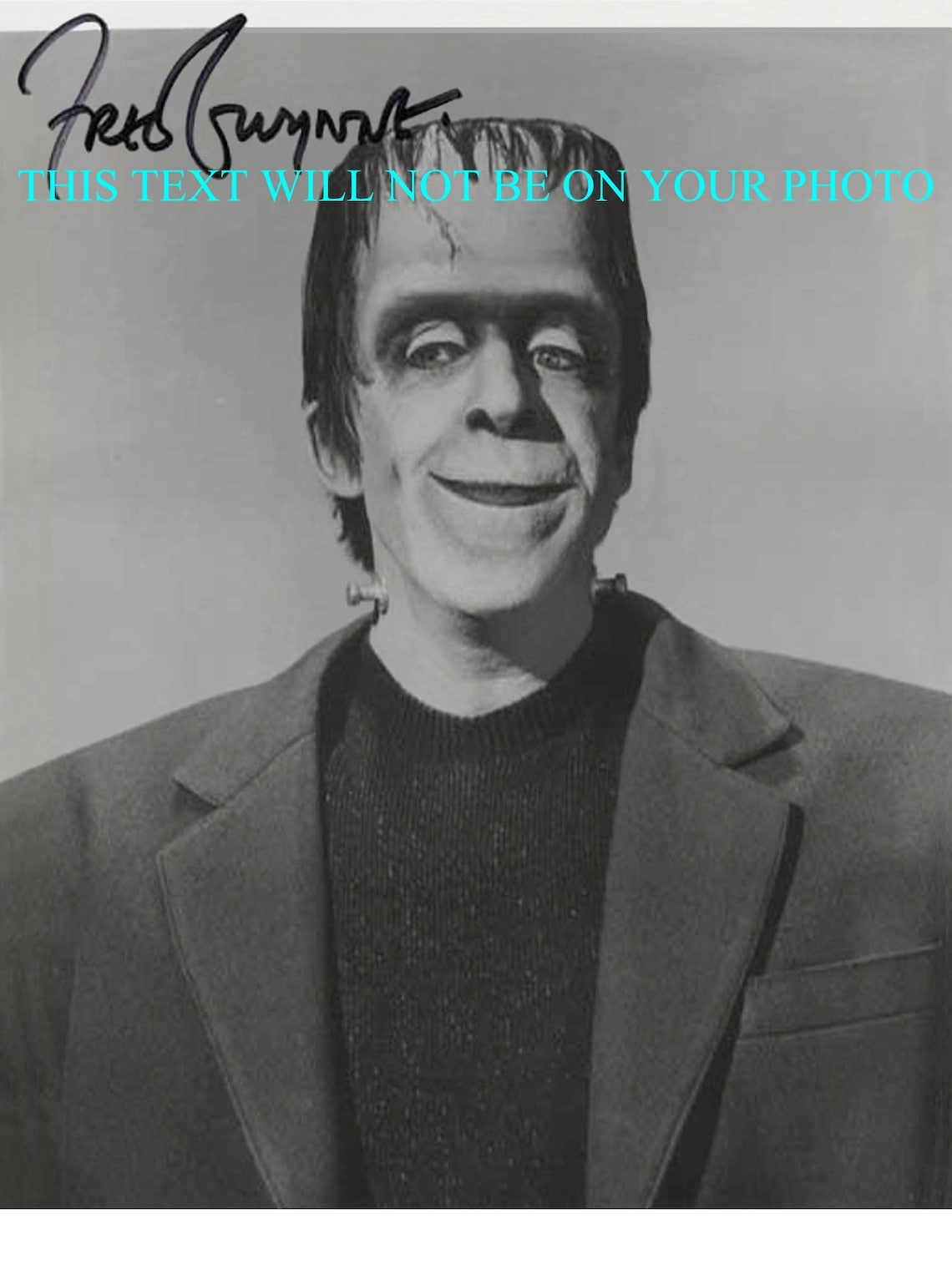 FRED GWYNNE Herman Munster Signed Autograph Autographed 8x10 Reprint ...