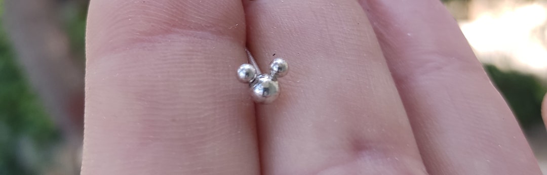 Sterling Silver Mickey Mouse Nose Stud, Disney Jewelry, Gift for Her - Etsy