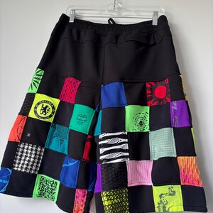 1 of 1 Rainbow Checker Patchwork Jorts - Etsy