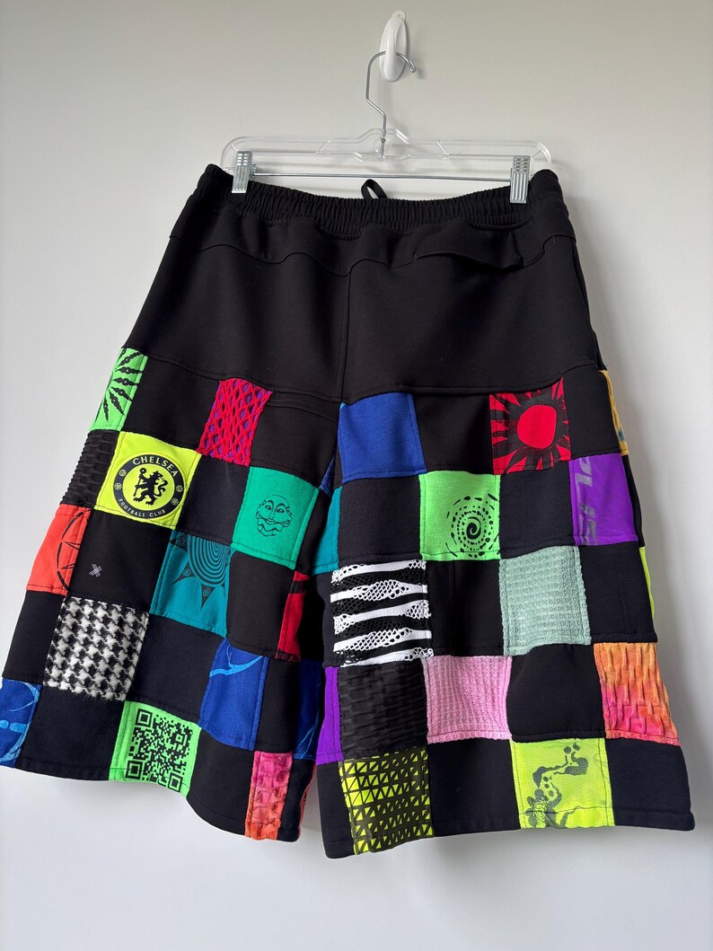 1 of 1 Rainbow Checker Patchwork Jorts - Etsy