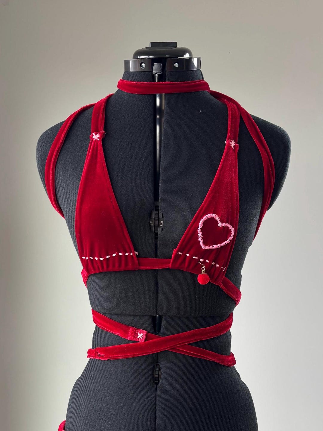 1 of 1 Velvet Heart Bikini Top - Etsy