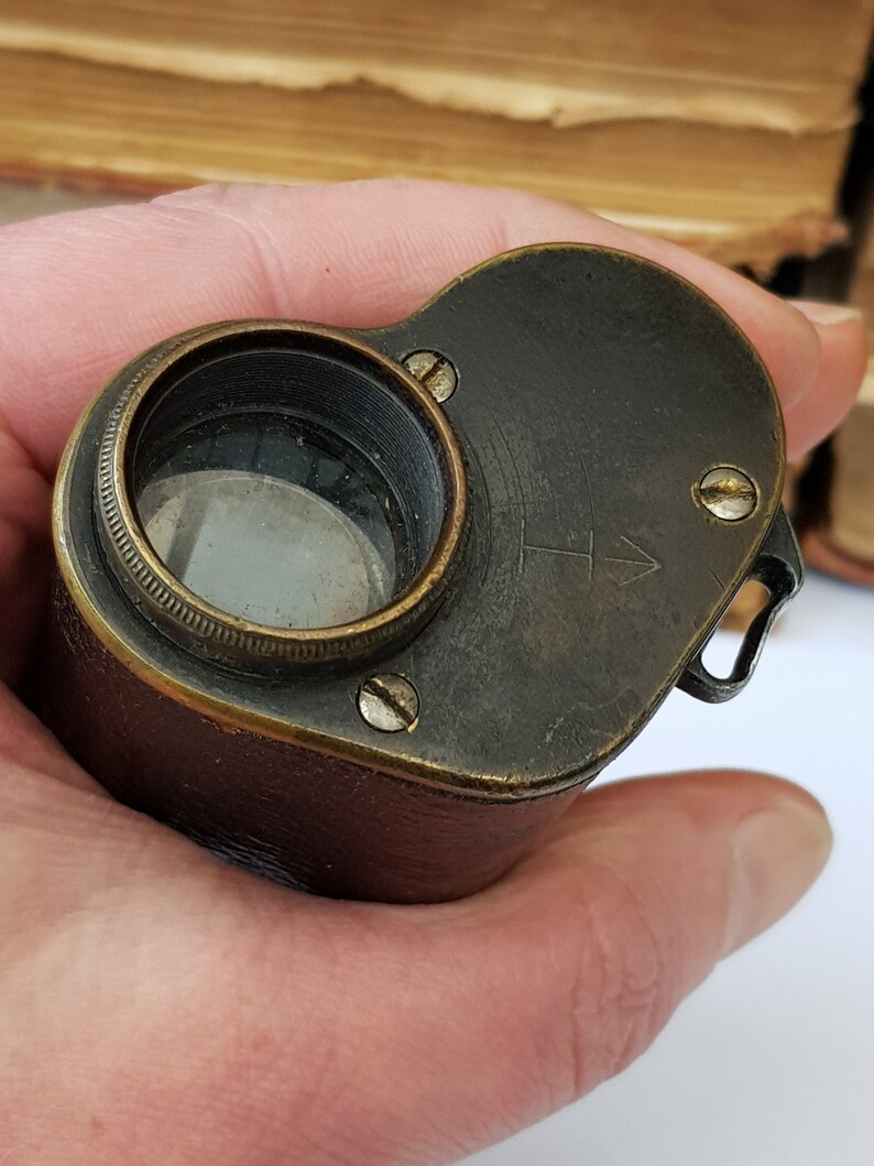 Antique-wwi-german Brass/leather Military Monocle/monocular - Etsy UK