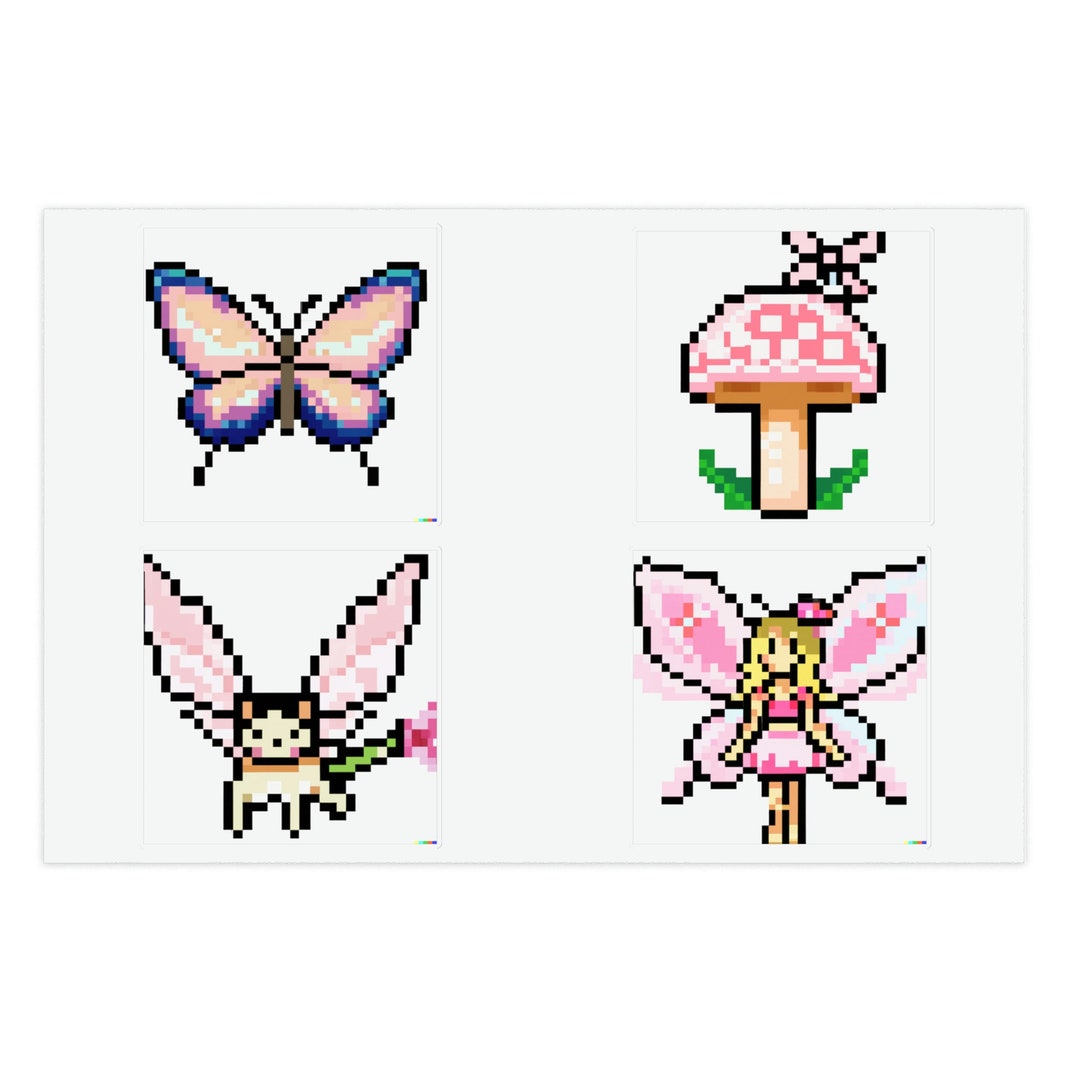 Coquette Pixel Art Sticker Sheets - Etsy