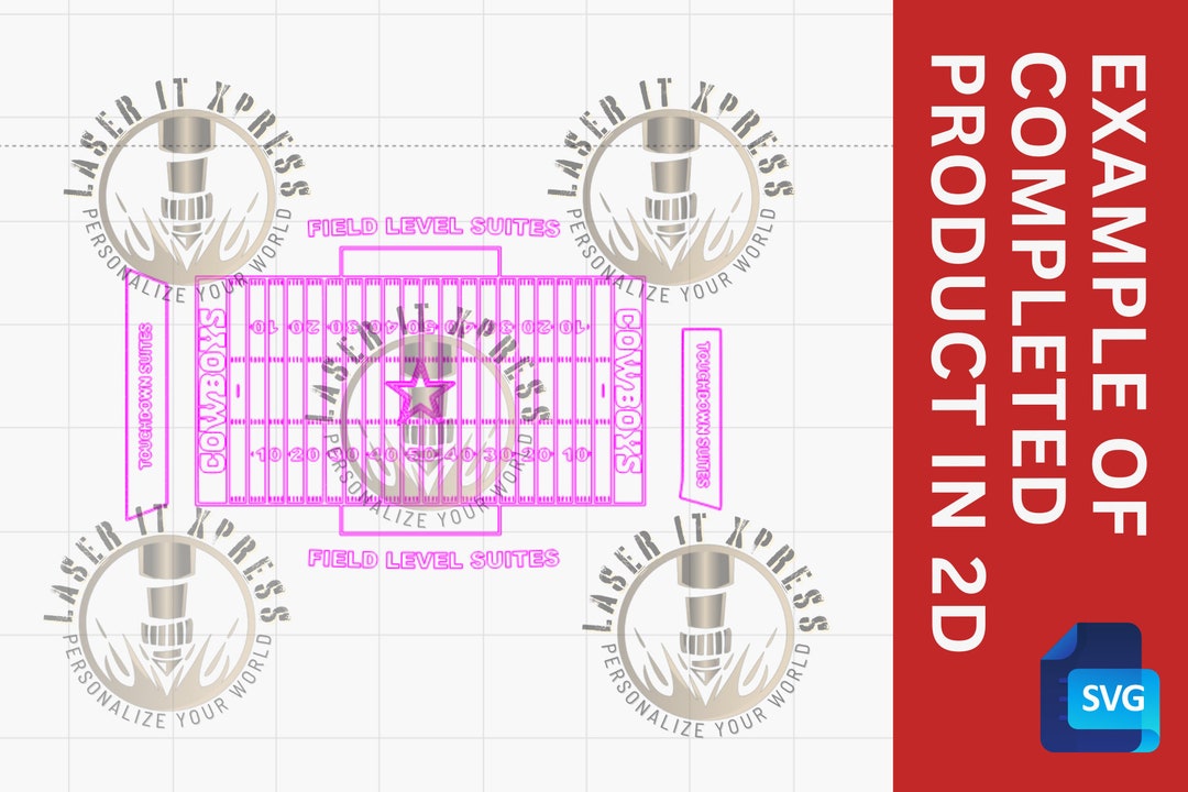 Cowboys Layered Stadium - Digital SVG - Etsy