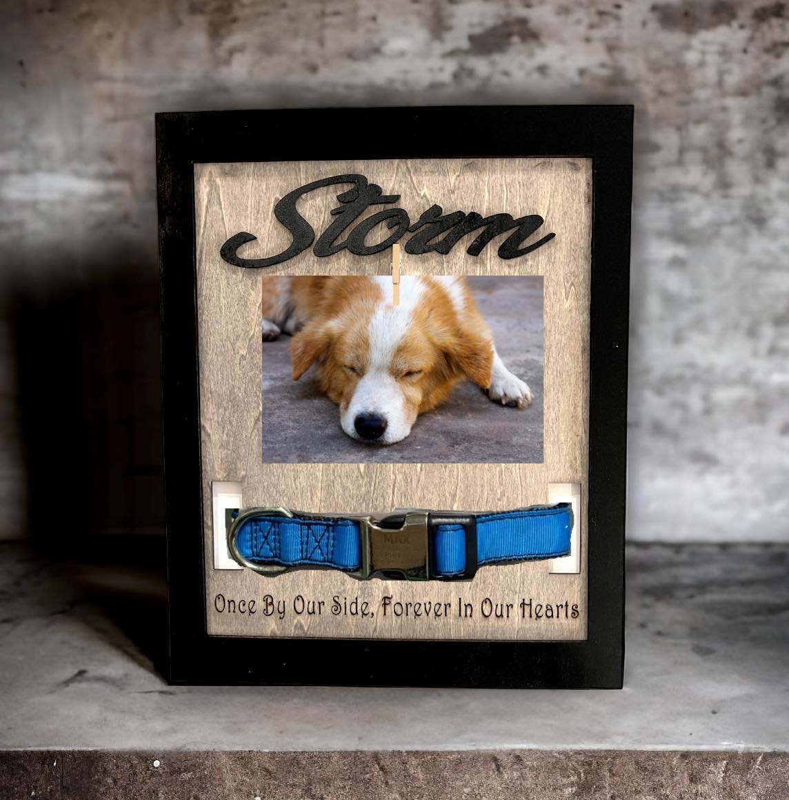 Custom Pet Memorial Sign With Collar Holder - Etsy