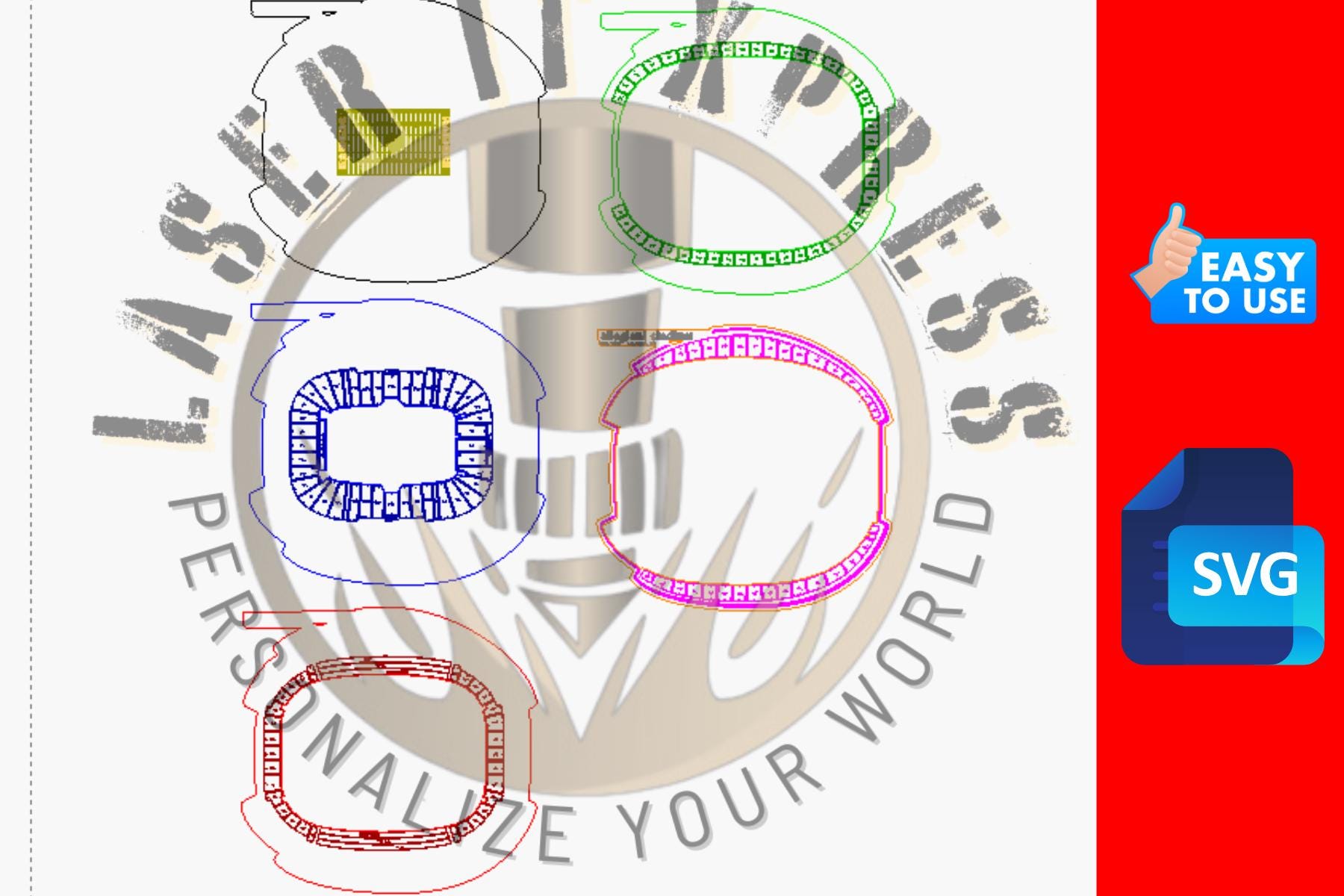 Raiders Allegiant Layered Stadium - Digital SVG - Etsy