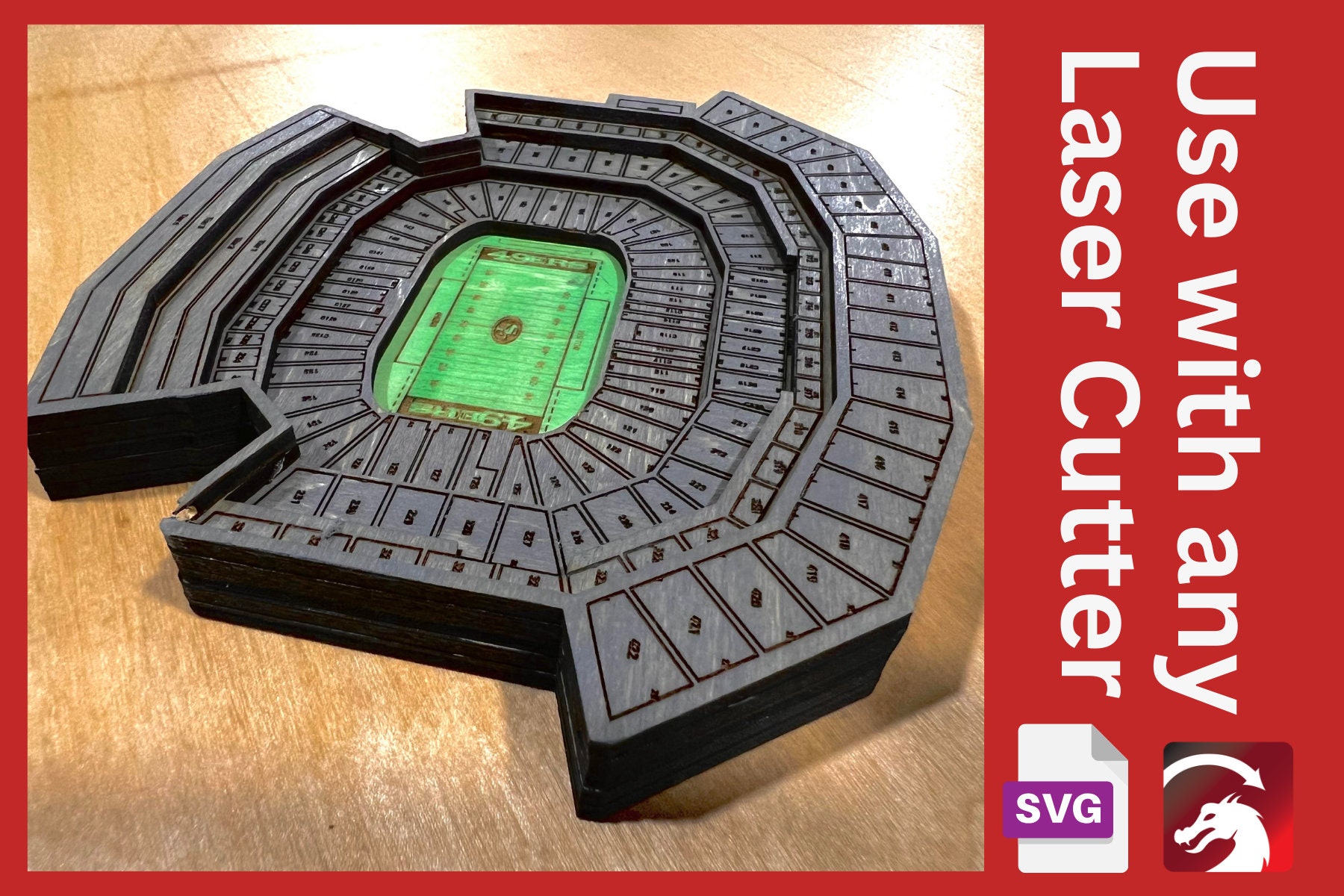 49ers Layered Stadium - Etsy