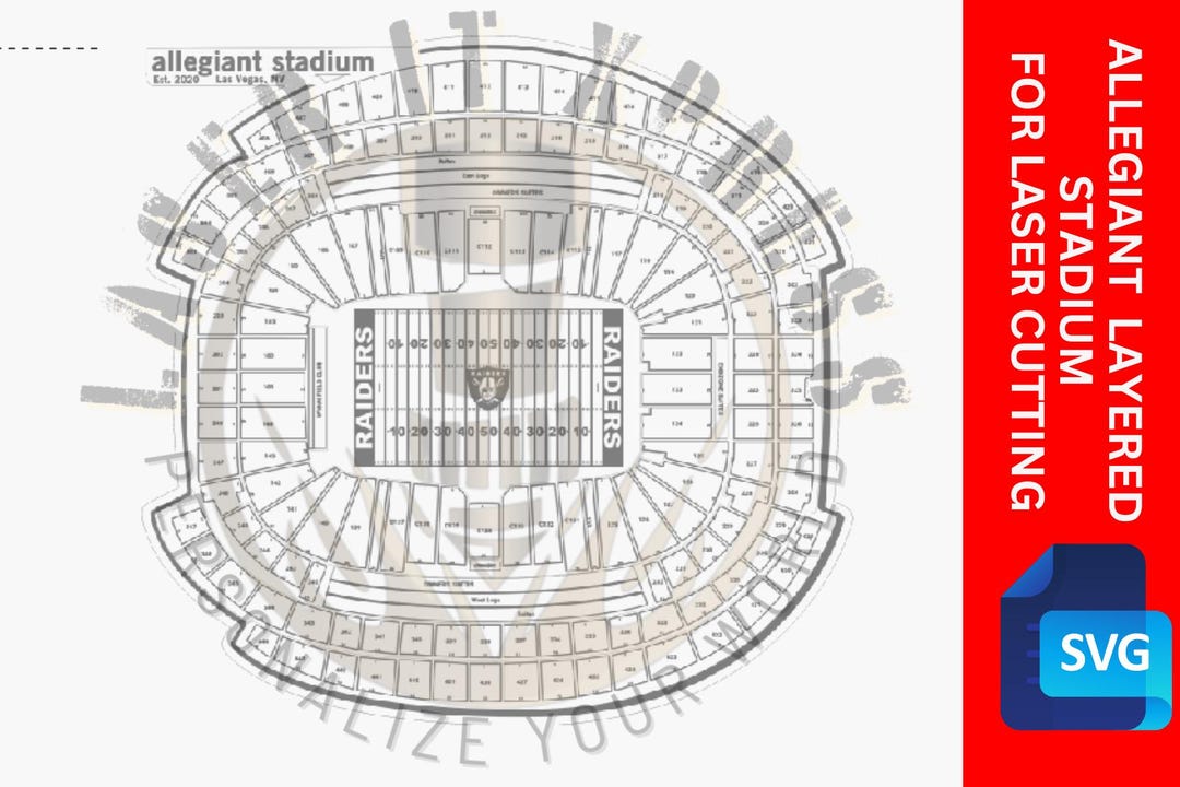 Raiders Allegiant Layered Stadium - Digital SVG - Etsy