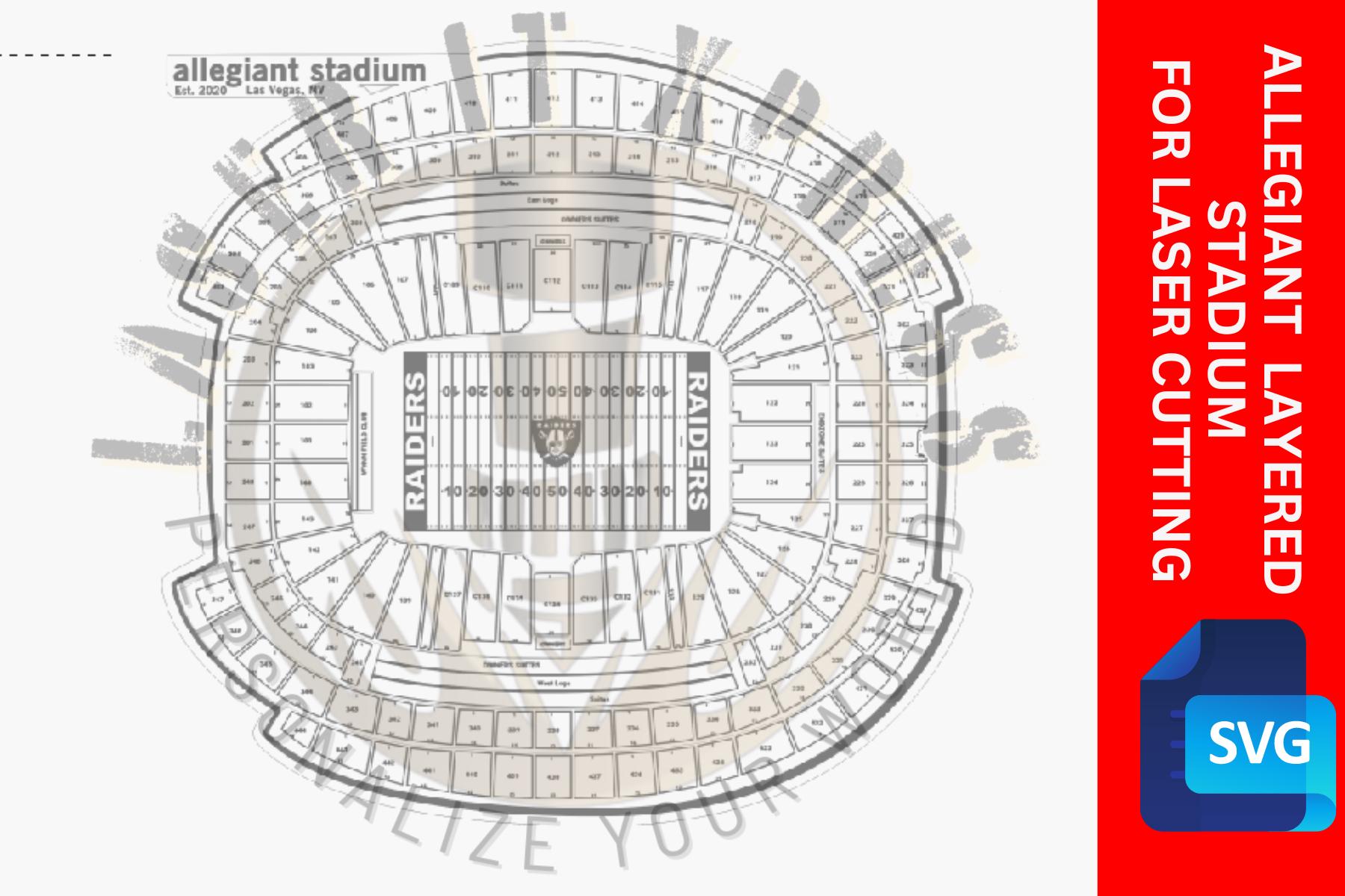 Raiders Allegiant Layered Stadium - Digital SVG - Etsy