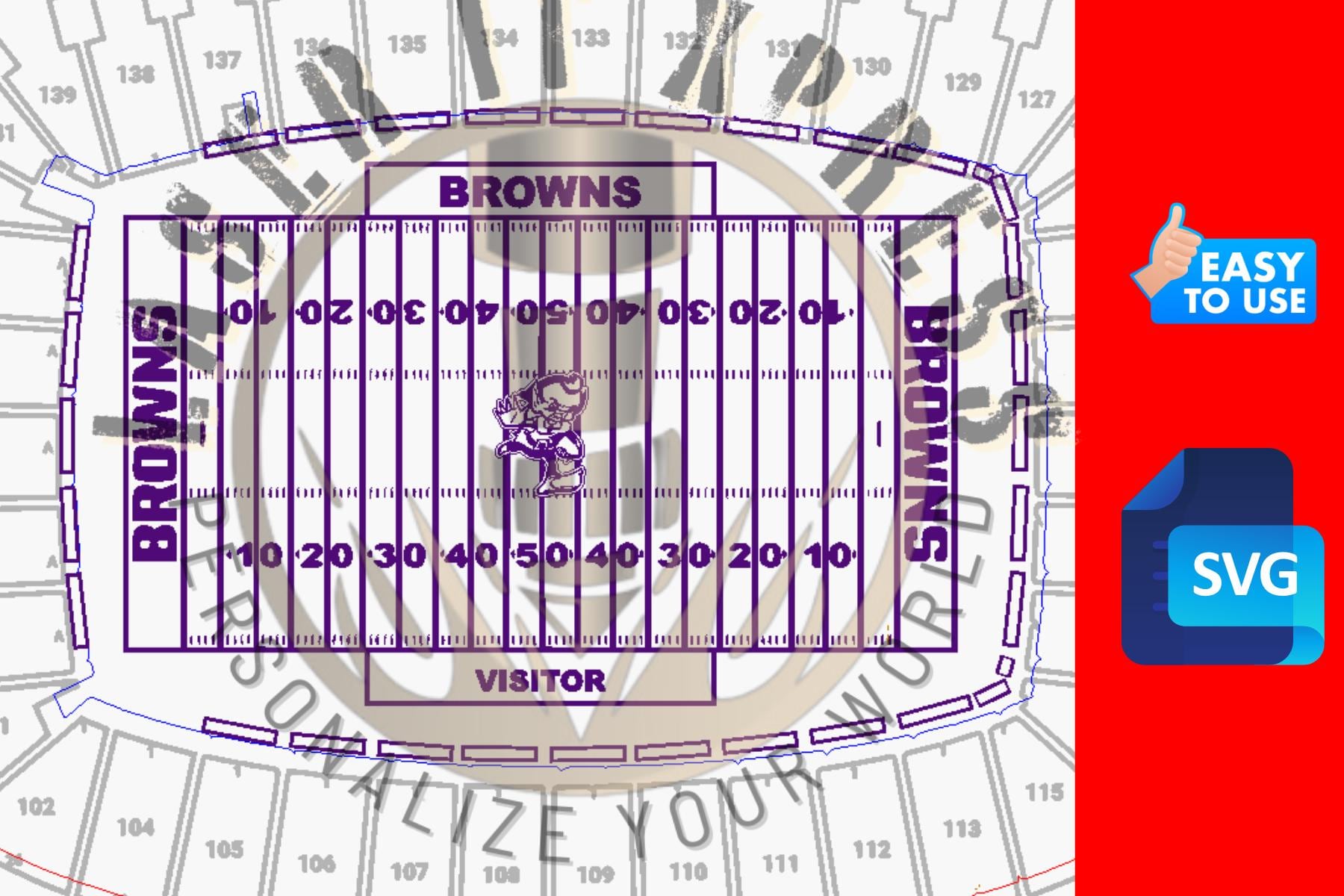 Cleveland Browns Layered Stadium - Digital SVG - Etsy