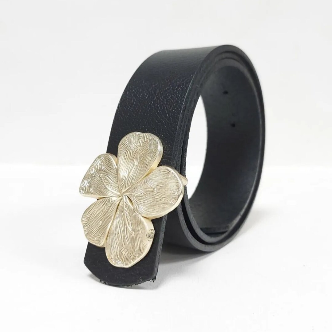 Women's Leather Belt,leather Belt Women,cute Belt With Floral Buckle ...