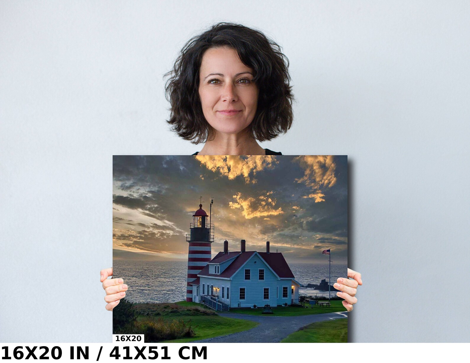West Quoddy Head Lighthouse Pannel Wall Art Ready to Hang Canvas Metal ...