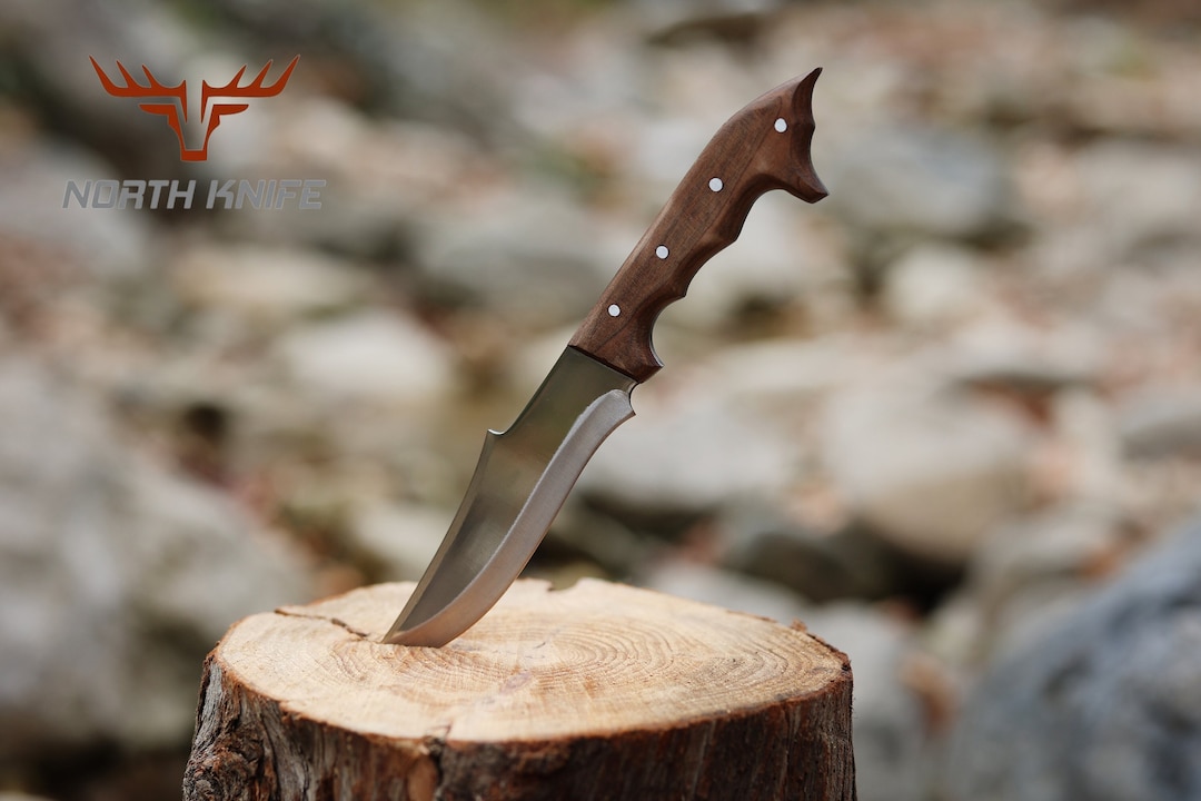 Knife With Wolf Head Handle Stainless Steel Personalized Knife Hunting ...