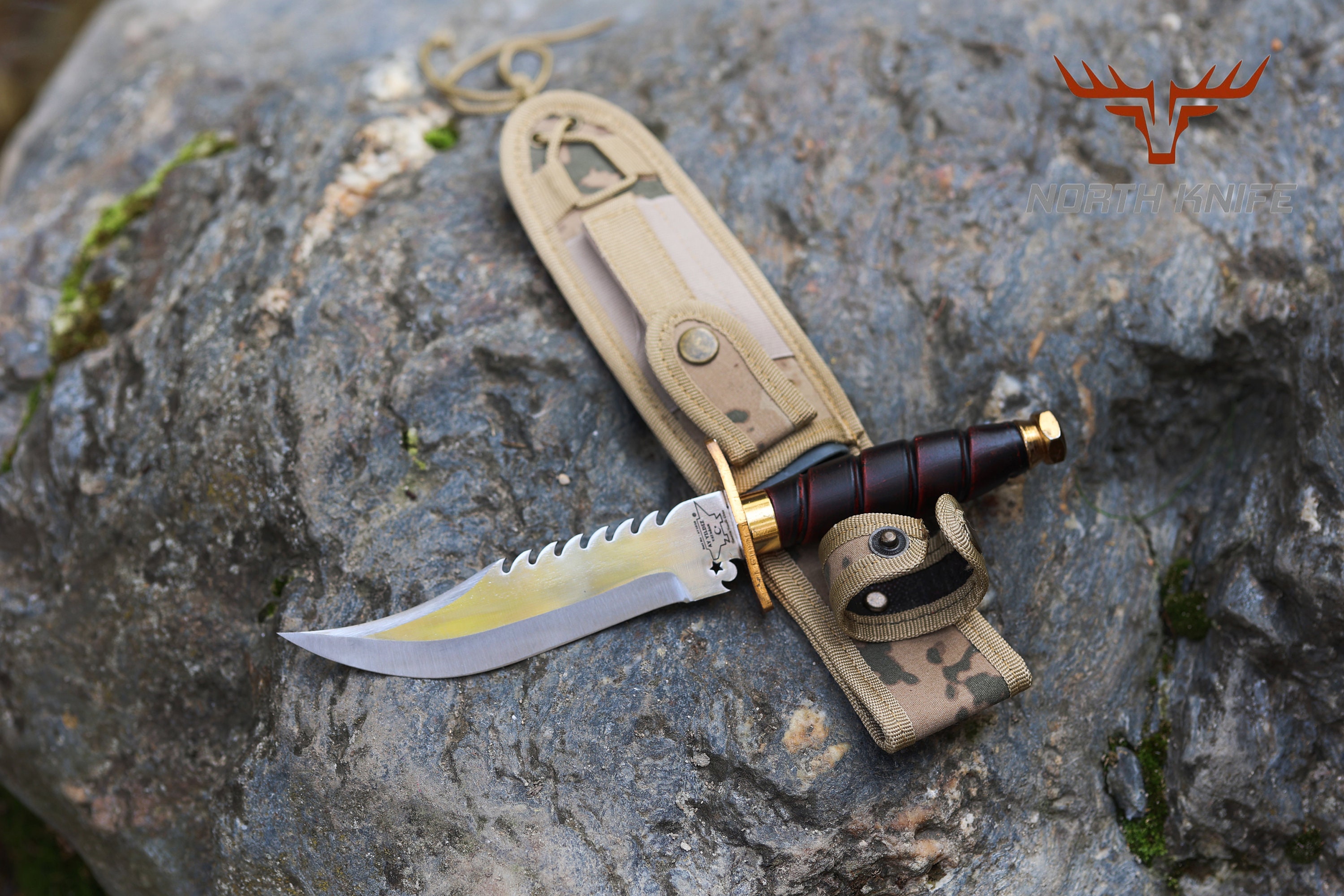 Custom Engraved Rambo Knife: Personalized Hunting & Survival Knife With ...