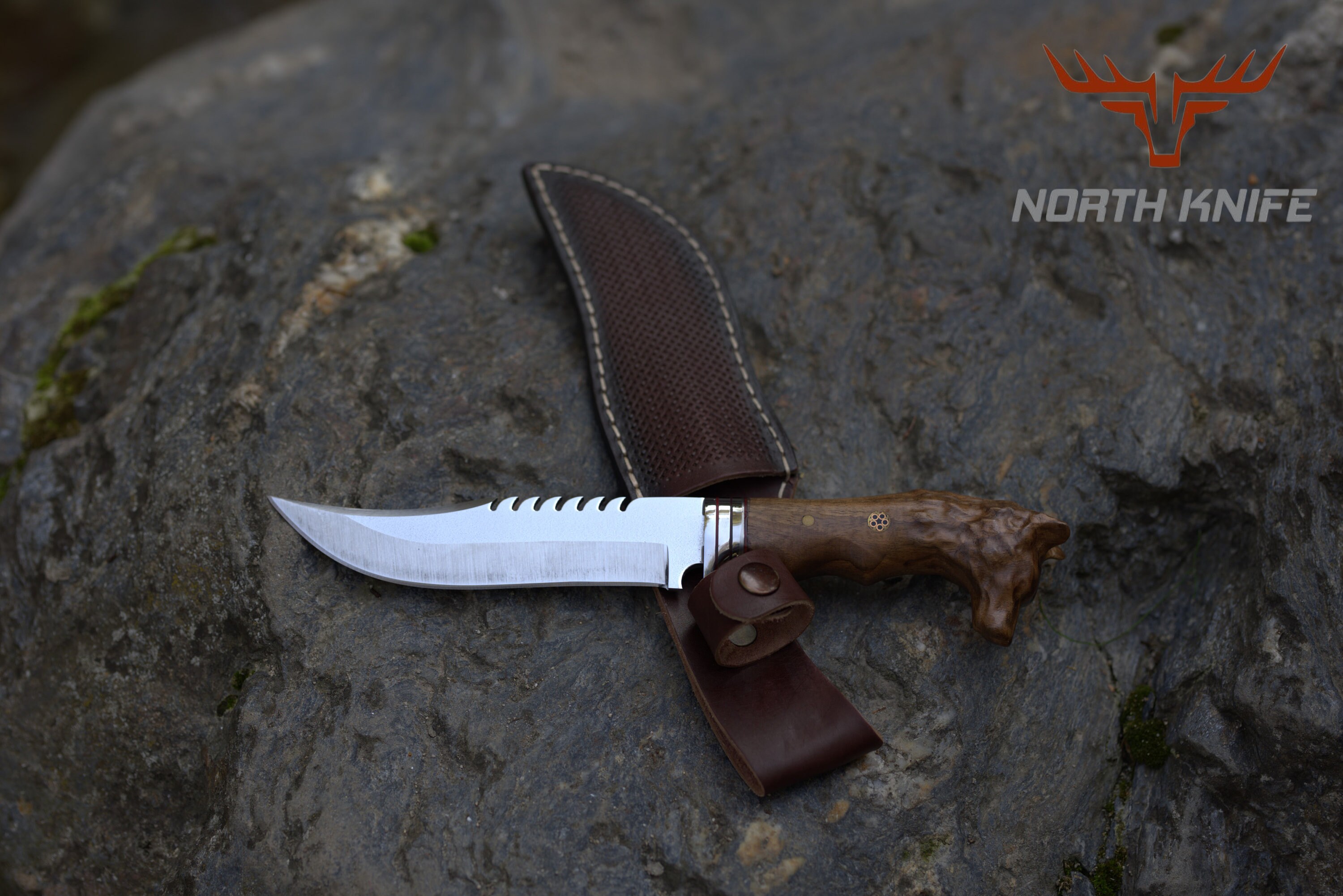 Personalized Knife Wolf-headed Wolf Embroidered Handmade Hunting Knife ...